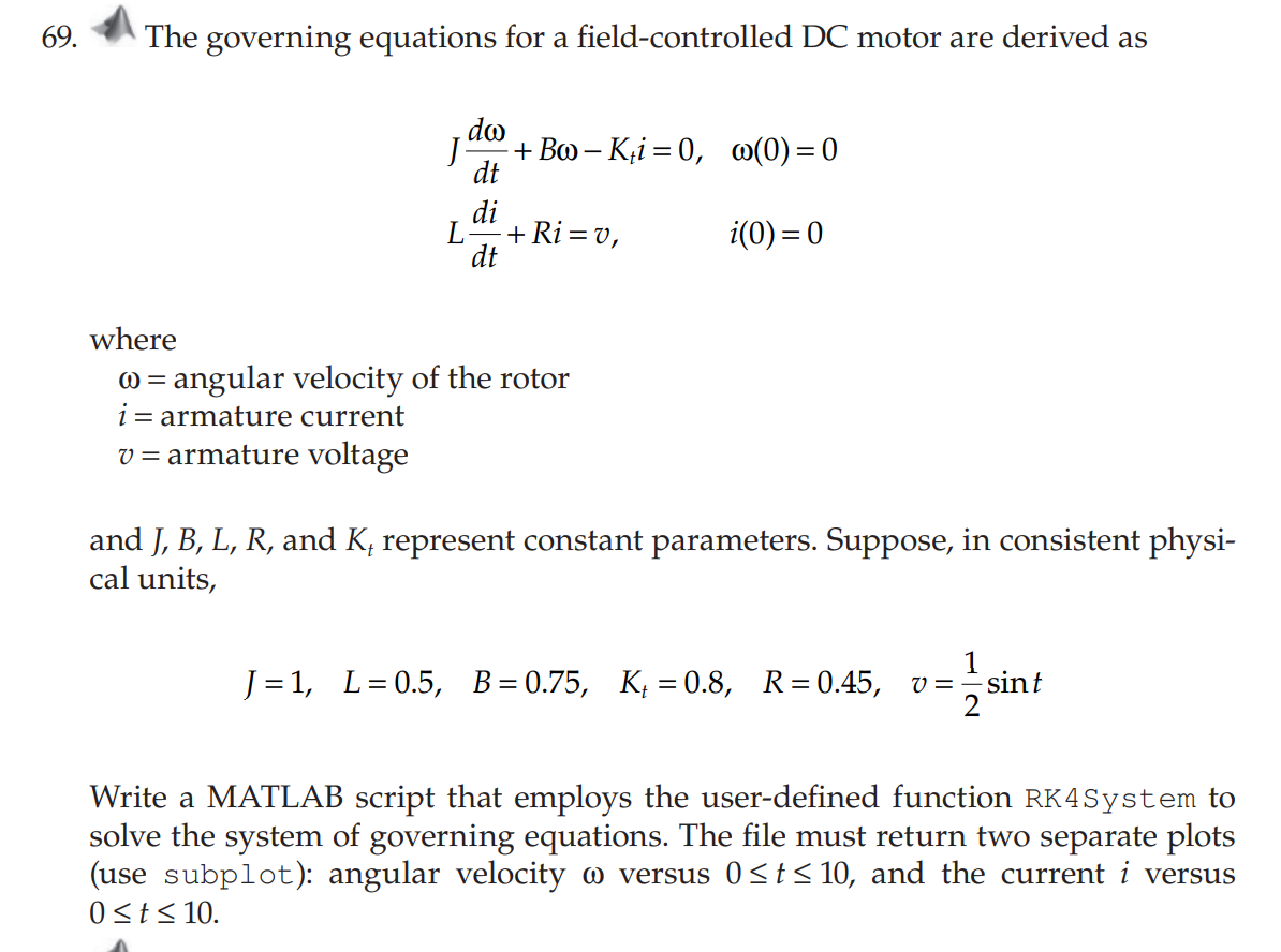 69. A The governing equations for a field-controlled | Chegg.com