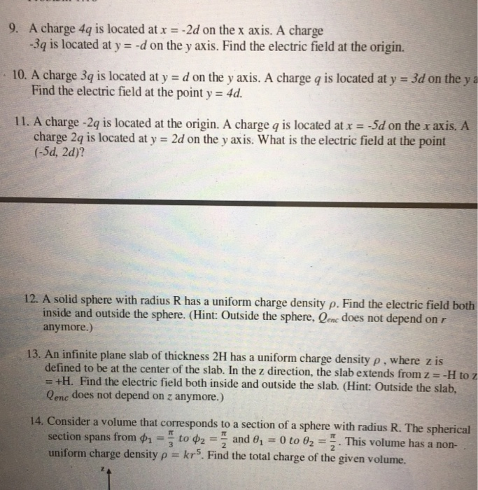 Solved 9. A charge 4q is located at x-2d on the x axis. A | Chegg.com