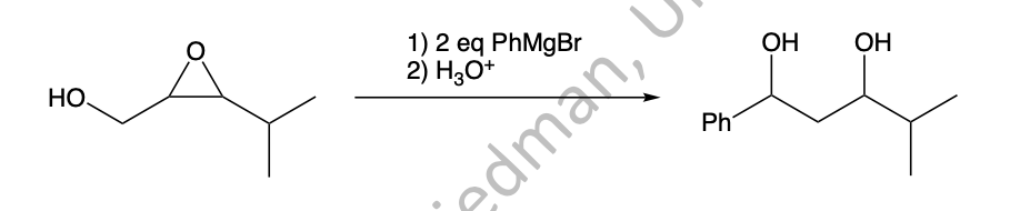 Solved 1) 2 eq PhMgBr 2) H3O+ | Chegg.com