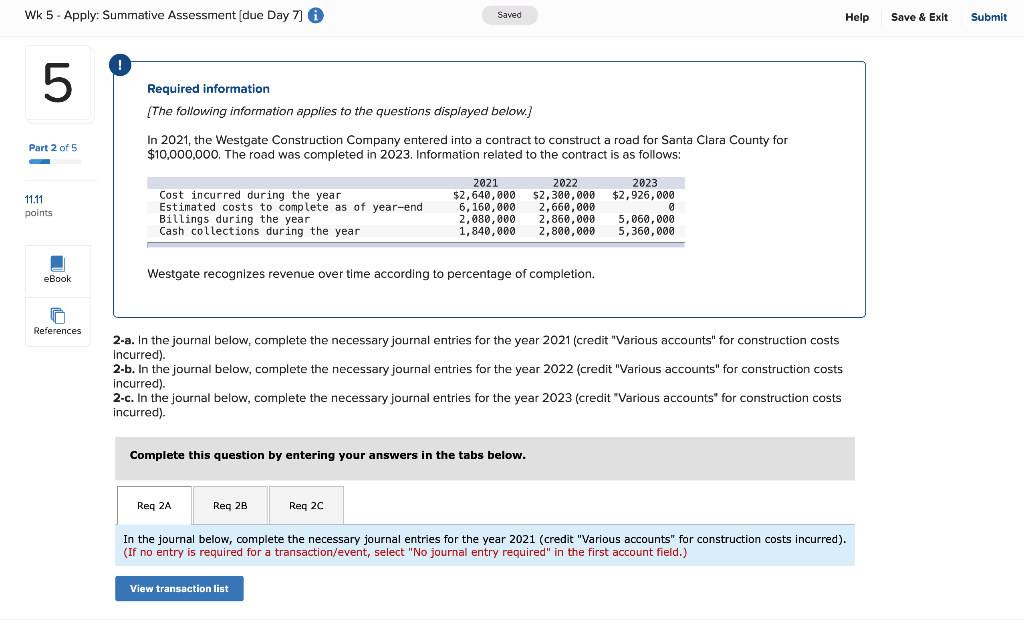 Solved Help Save & Exit Submit Wk 5 - Apply: Summative | Chegg.com