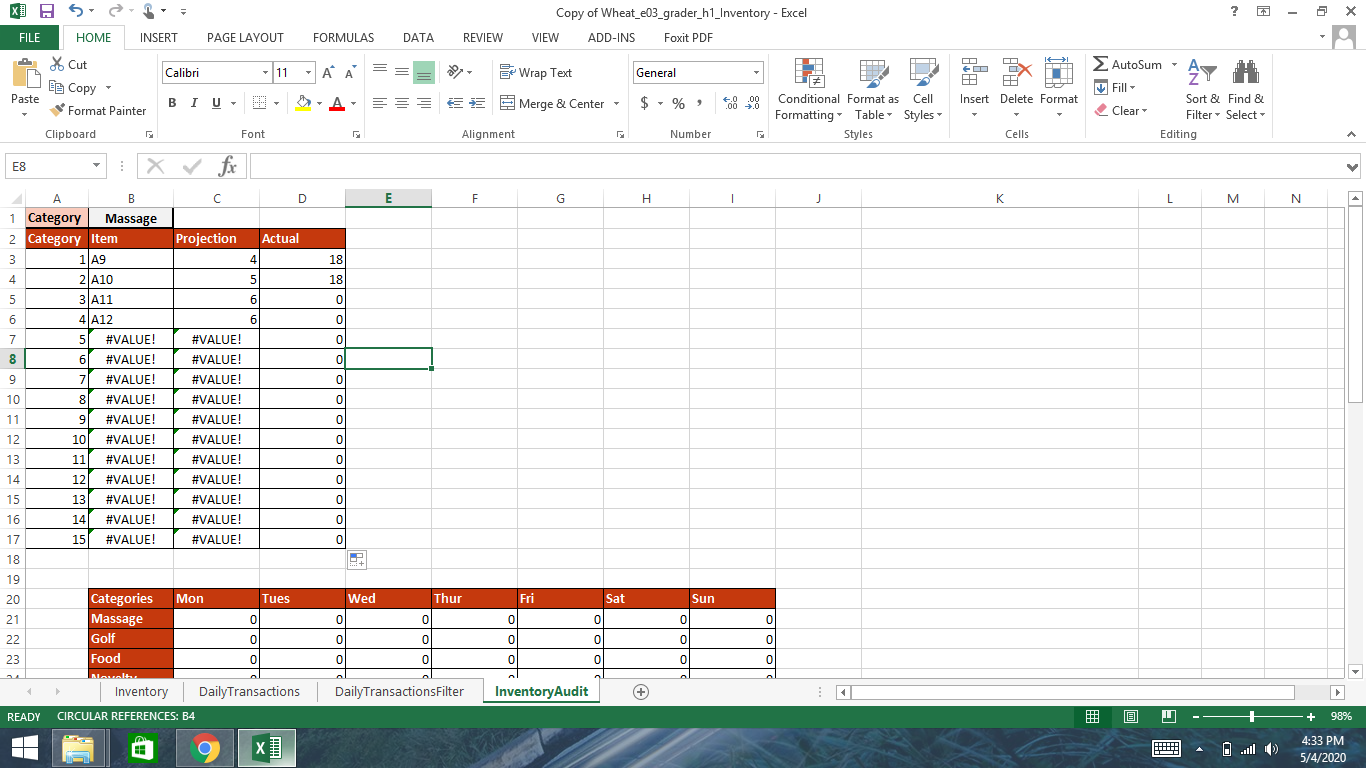 Solved ? - . X X AutoSum47 H Insert Delete Format Fill- | Chegg.com