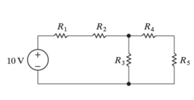 Solved R1 R2 R4 + 10 V R3 RS For the circuit shown in | Chegg.com