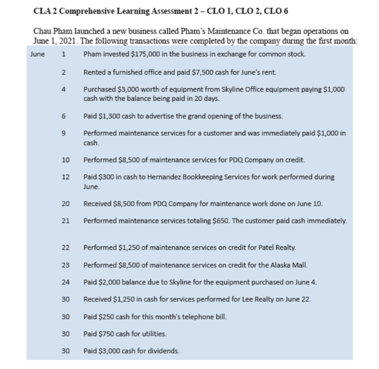 Solved CLA 2 Comprehensive Learning Assessment 2 - CLO 1, | Chegg.com Solved CLA 2 Comprehensive Learning Assessment 2 - CLO 1, | Chegg.com