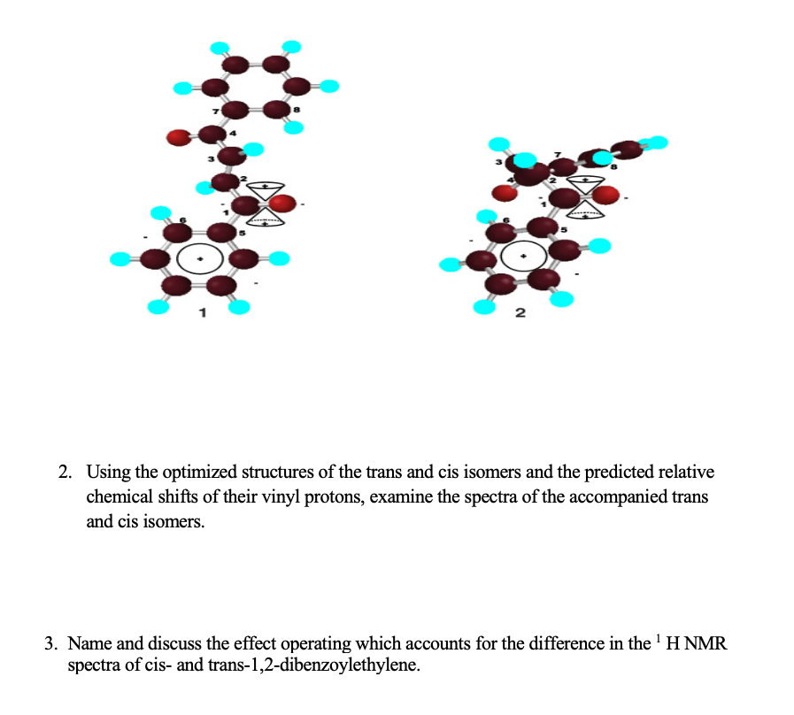 Solved Molecular Modeling Exercise: Chemical Shifts of Vinyl | Chegg.com