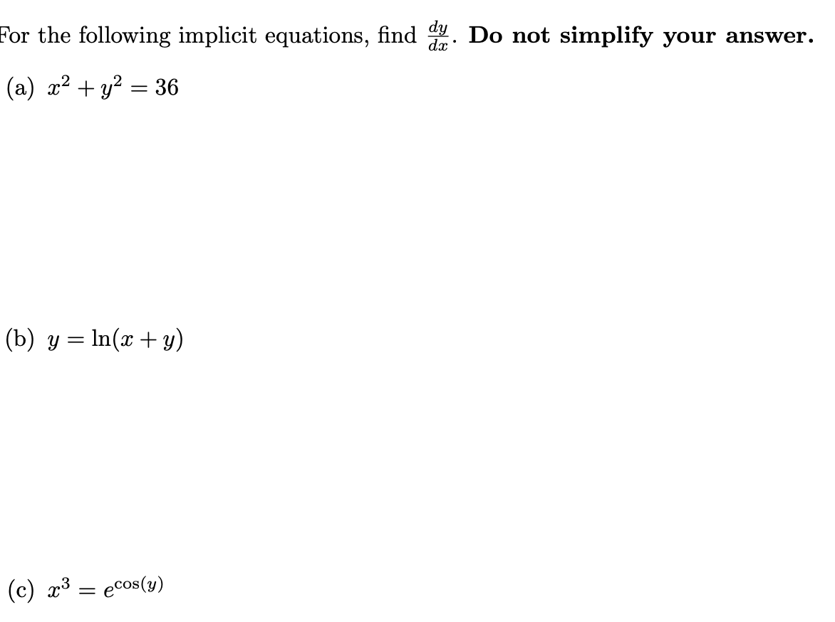 Solved For the following implicit equations, find 0. Do not | Chegg.com