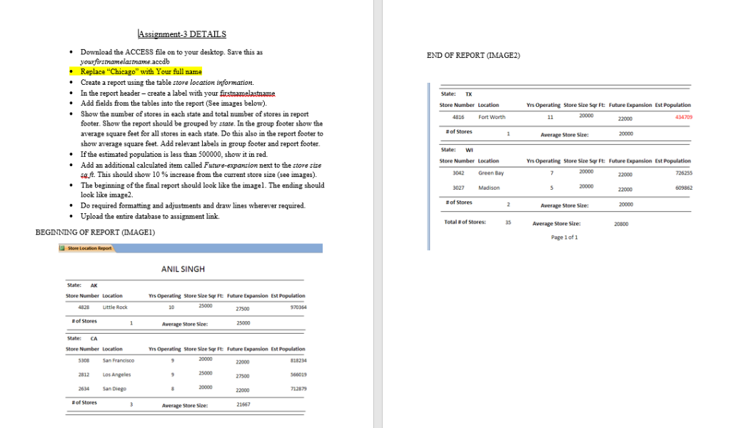 Using Microsoft Access Create Report With The