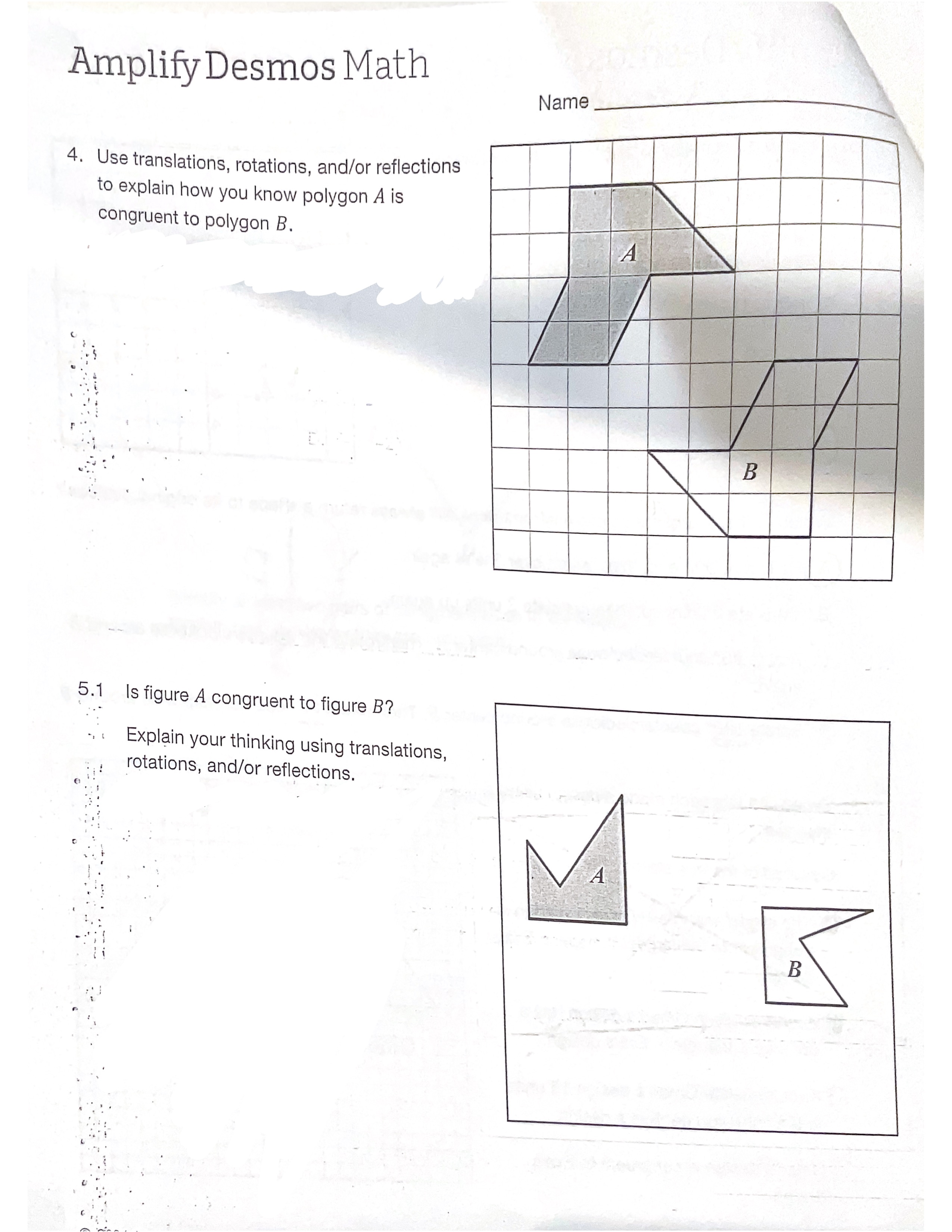 Solved Amplify Desmos Math 4. Use translations, rotations, | Chegg.com