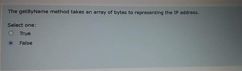 Solved The getByName method takes an array of bytes to | Chegg.com