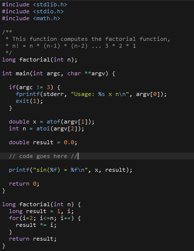 Solved The standard math library provides a function to | Chegg.com