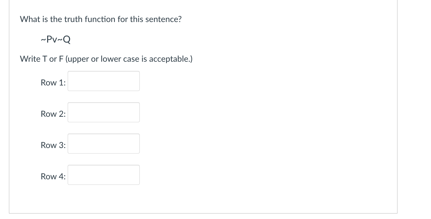 Solved Name that truth function: what has the following | Chegg.com