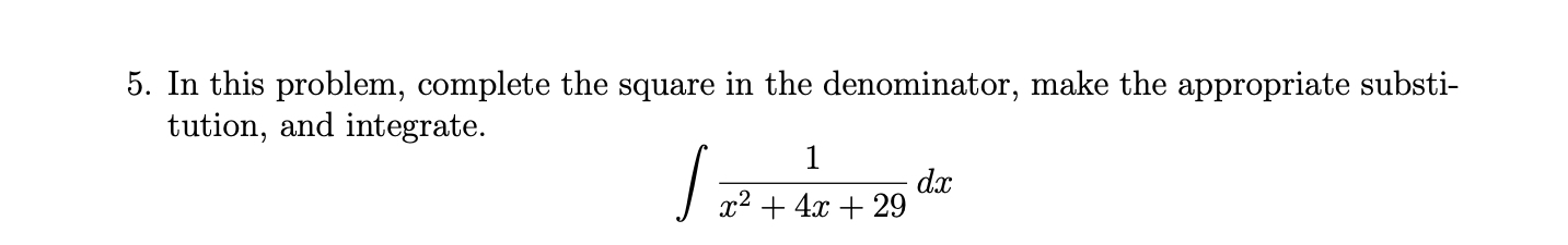 Solved In this problem, complete the square in the | Chegg.com