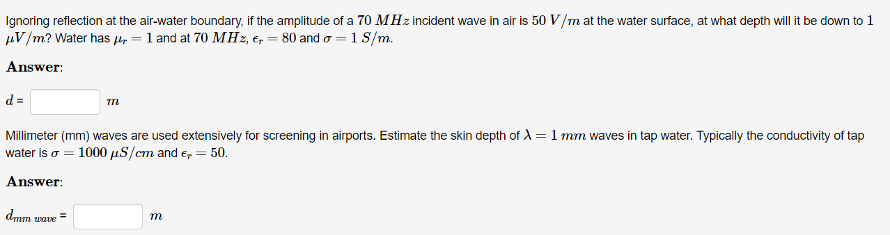 Solved Ignoring reflection at the air-water boundary, if the | Chegg.com