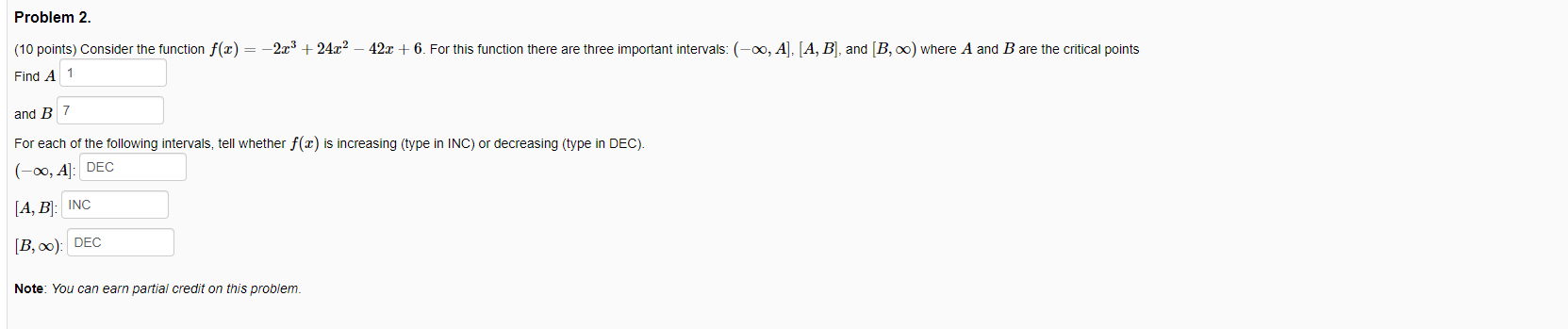 Solved Consider the function | Chegg.com