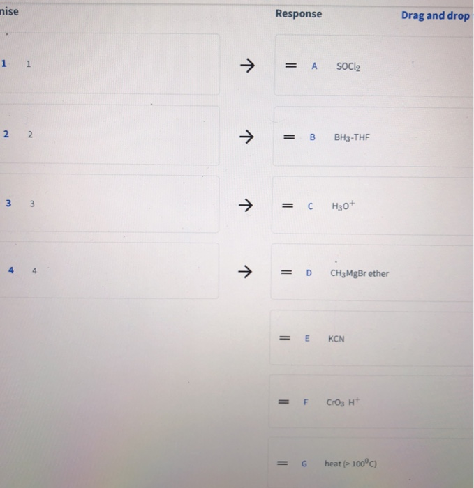 Solved Choose the best reagents from the list provided below | Chegg.com