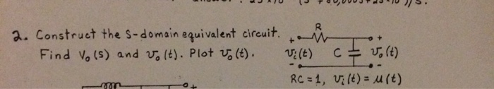 Solved Construct the S-domain equivalent circuit. Find | Chegg.com