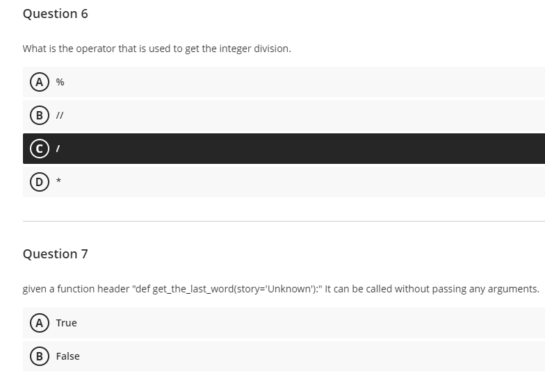 Solved Question 6 What is the operator that is used to get | Chegg.com