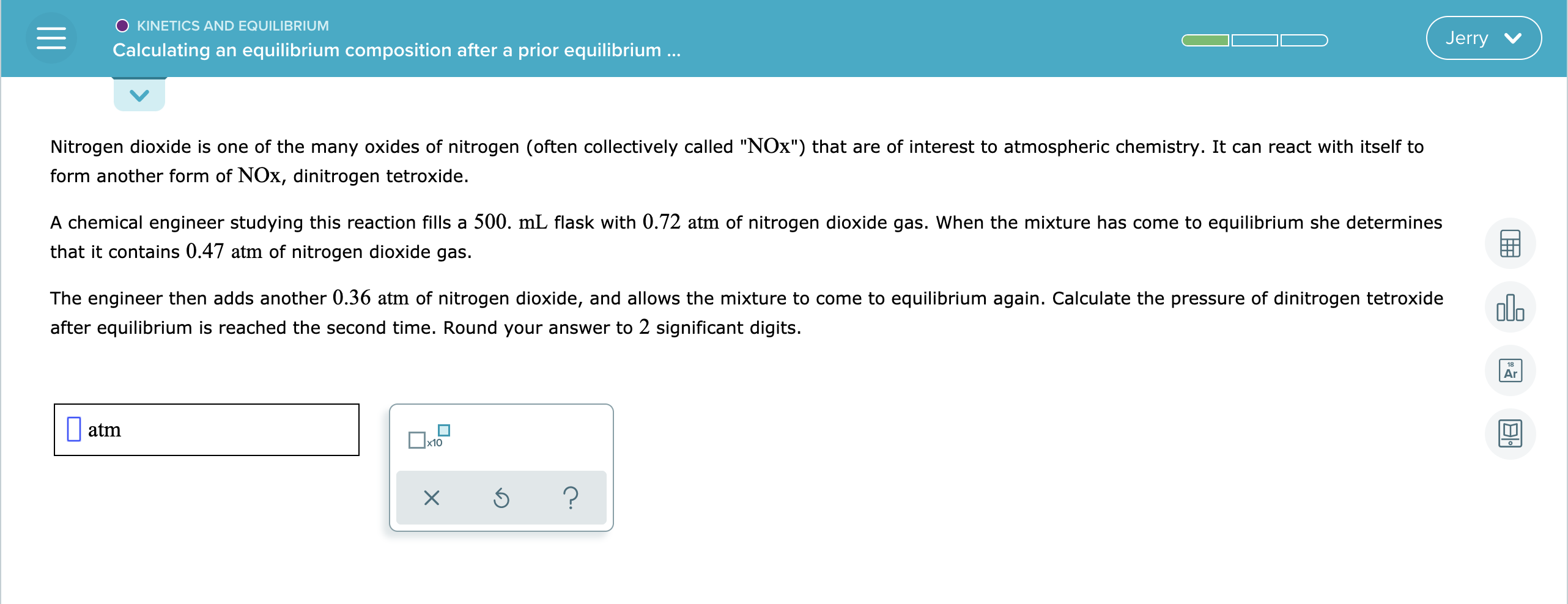 Solved O KINETICS AND EQUILIBRIUM Calculating an equilibrium | Chegg.com