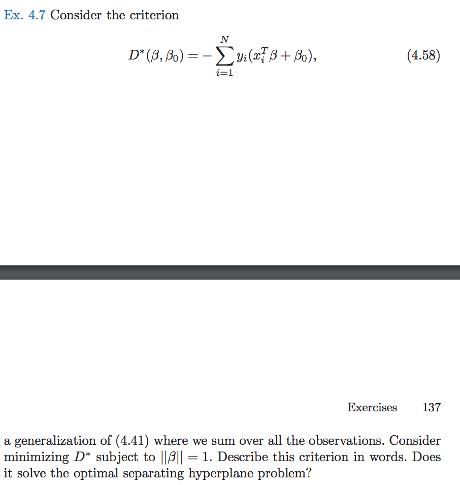 Ex. 4.7 Consider the criterion D*(8,) = - 627 8+ Pu), | Chegg.com