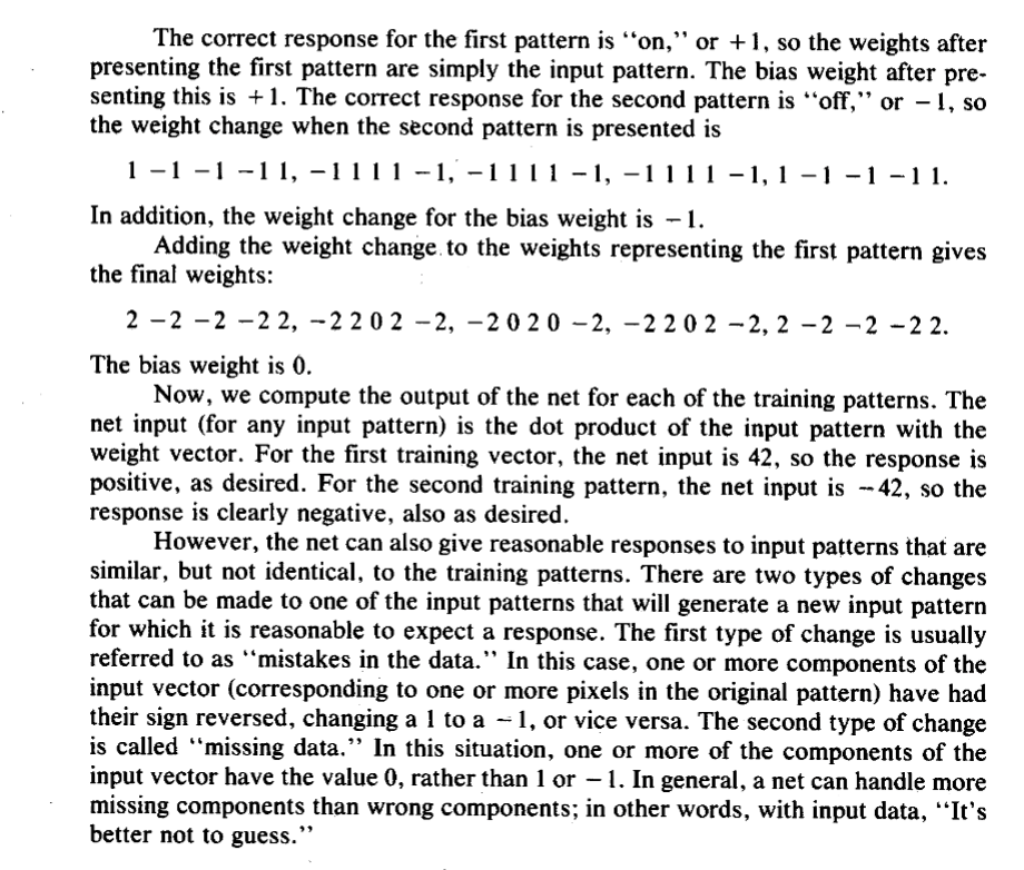 2.3 Consider character recognition using the Hebb | Chegg.com