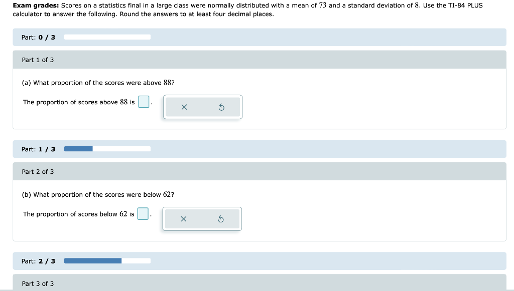 Solved Exam grades: Scores on a statistics final in a large | Chegg.com