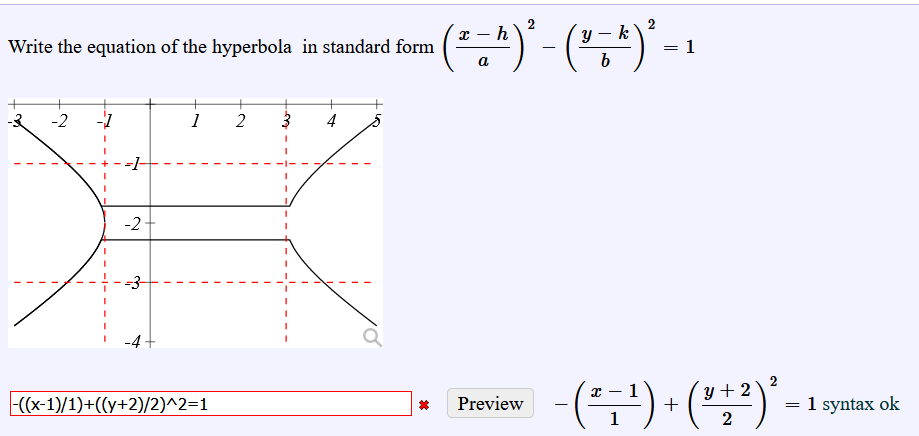 Solved Write the equation of the hyperbola in standard form | Chegg.com