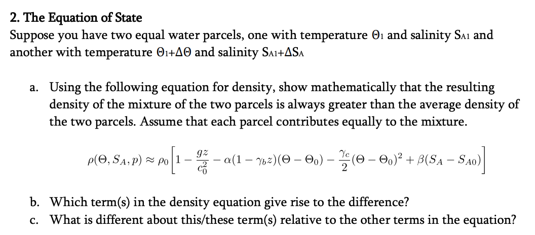Solved 2. The Equation of State Suppose you have two equal | Chegg.com