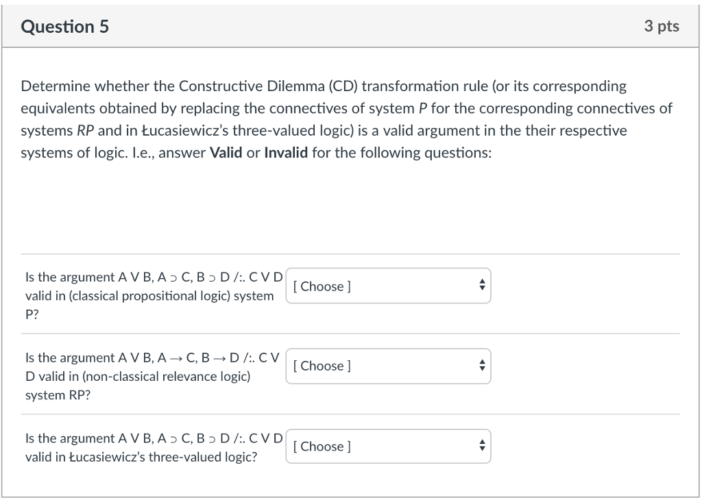 Solved Question 5 3 pts Determine whether the Constructive | Chegg.com