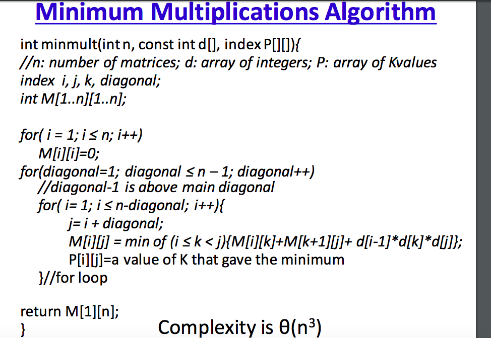 Solved Implement The Minimum Multiplications Algorithm And