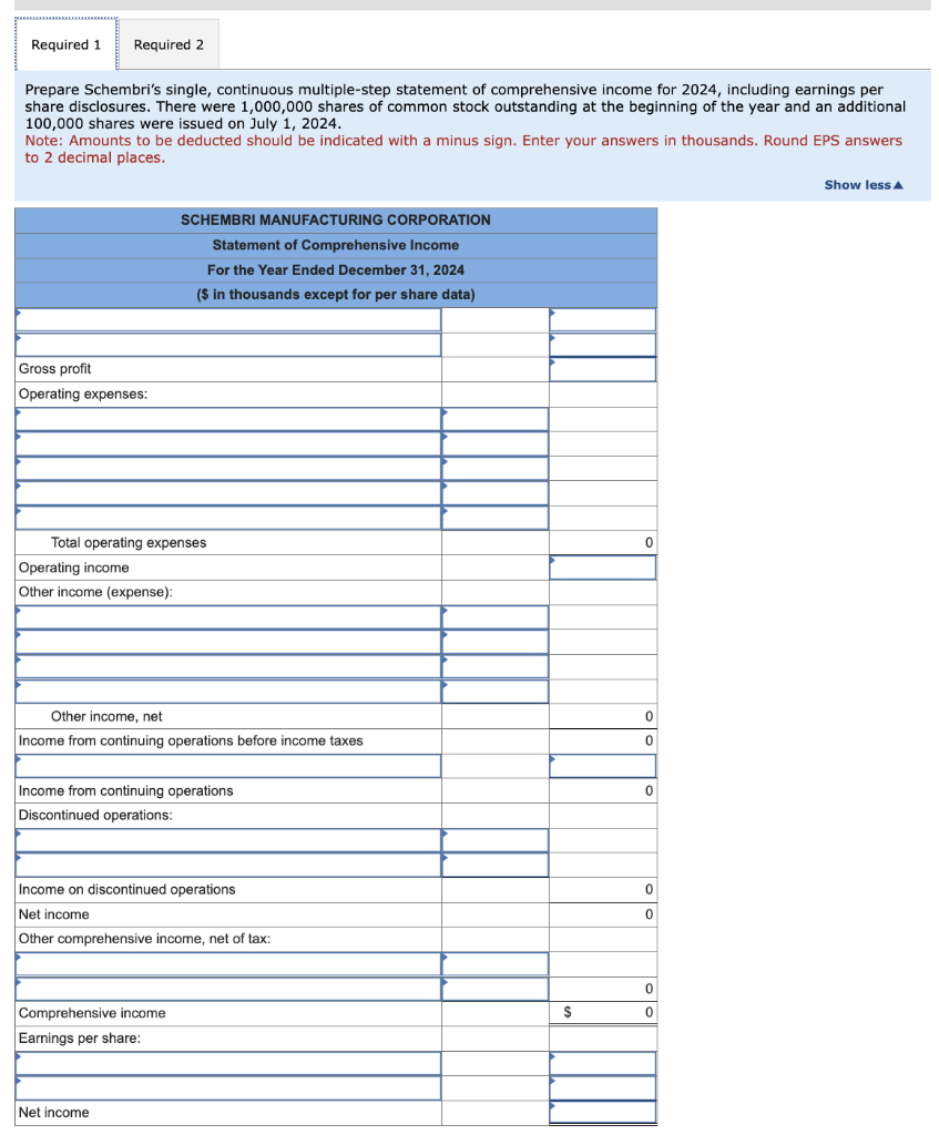 Solved Problem 4-7 (Algo) Income statement presentation; | Chegg.com