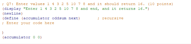 Solved Create A Recursive Procedure Namedaccumulator Oddsum 