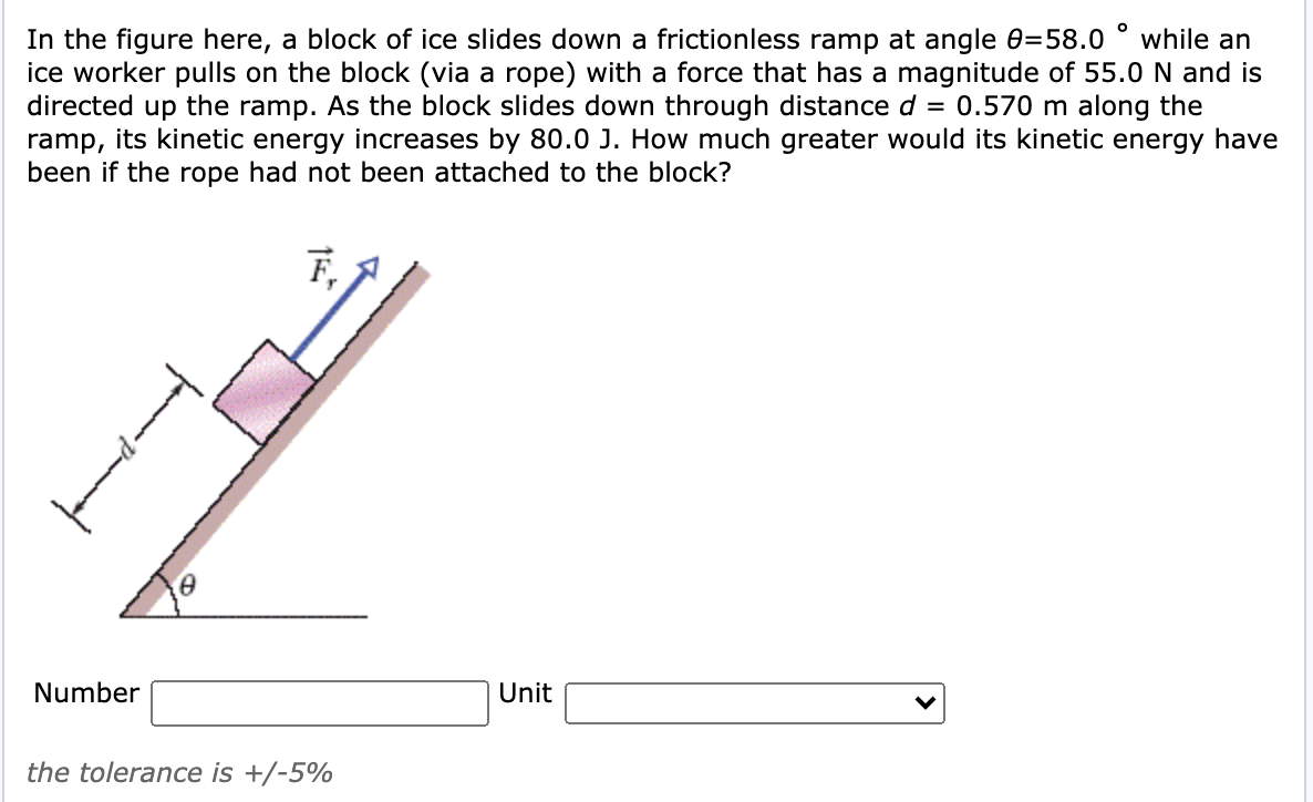 Solved o In the figure here, a block of ice slides down a | Chegg.com