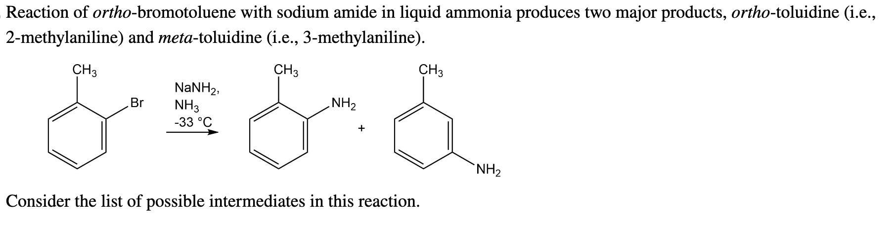 Solved Reaction of ortho-bromotoluene with sodium amide in | Chegg.com