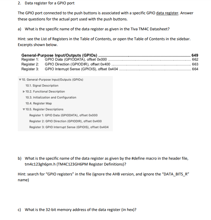 CyBot Push Buttons (mtg05-06-slides-bitops-rev) Push | Chegg.com