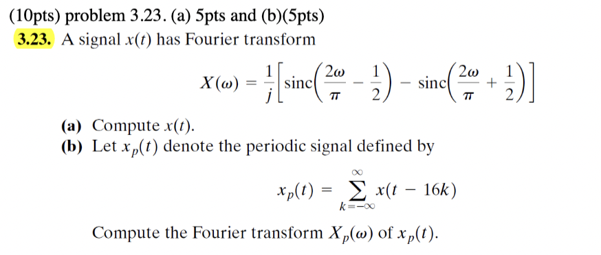 Solved (10pts) problem 3.23. (a) 5pts and (b)(5pts) 3.23. A | Chegg.com