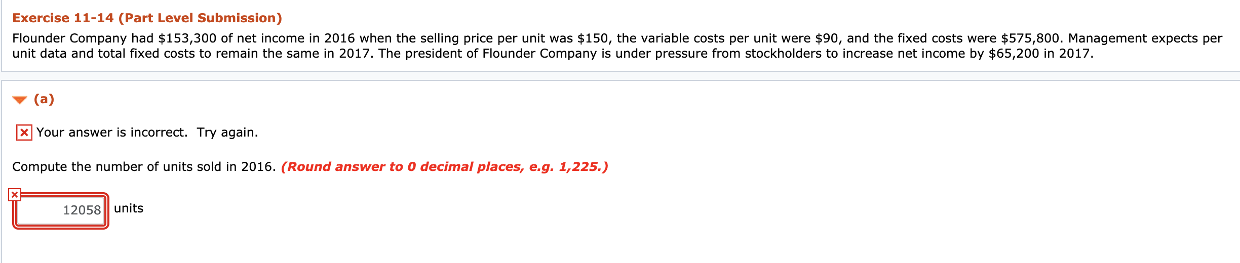 Solved Exercise 11-14 (Part Level Submission) Flounder | Chegg.com