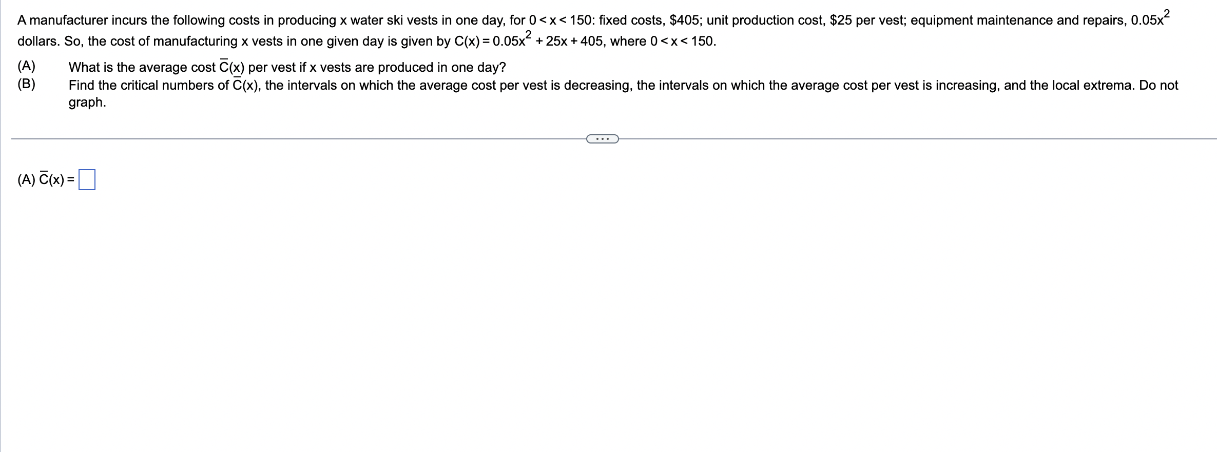 Solved dollars. So, ﻿the cost of manufacturing x ﻿vests in | Chegg.com