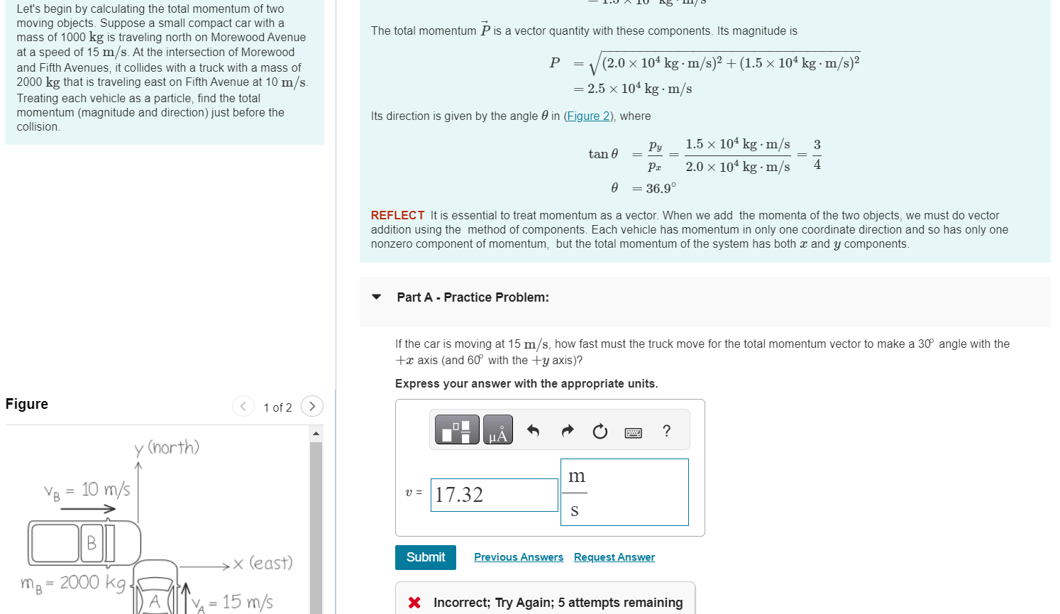 Solved Let's begin by calculating the total momentum of | Chegg.com