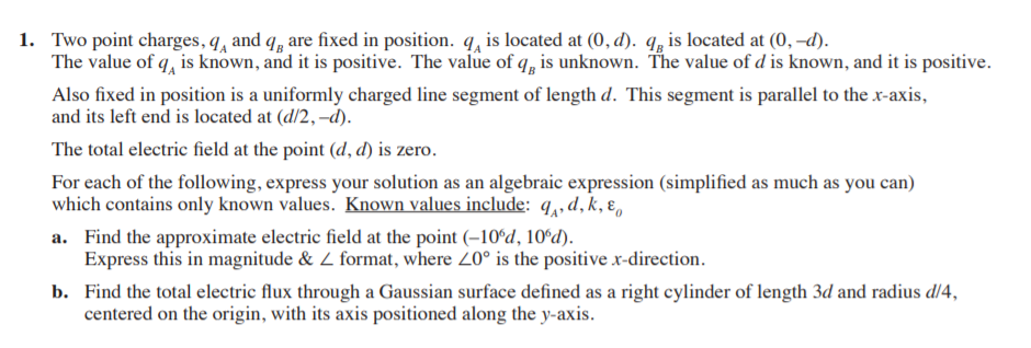Solved 1. Two point charges, qA and qB are fixed in | Chegg.com Solved 1. Two point charges, qA and qB are fixed in | Chegg.com