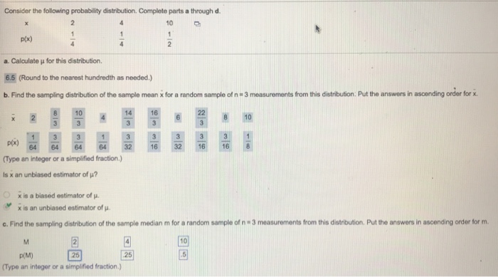 Solved Consider the following probability distribution. | Chegg.com