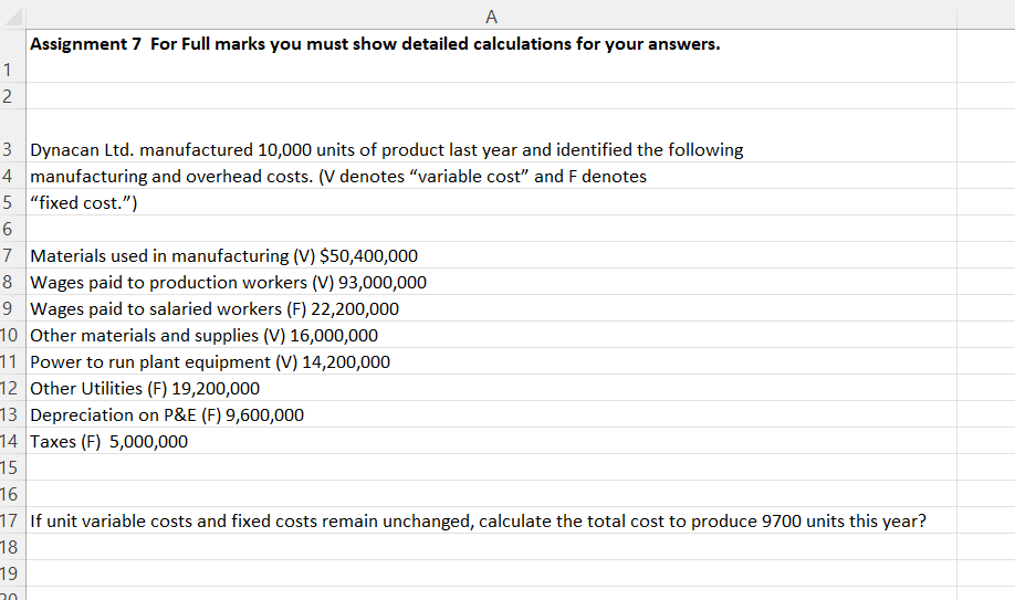 Solved A Assignment 7 For Full marks you must show detailed | Chegg.com