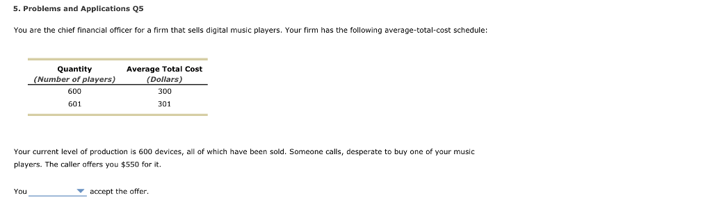 Solved 5. Problems and Applications Q5 You are the chief | Chegg.com