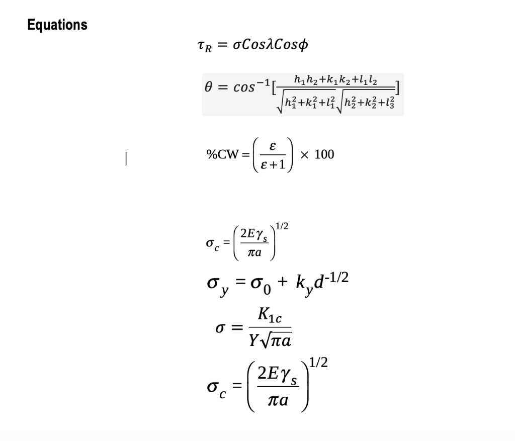erg 12. What is the critical crack length in iron if | Chegg.com