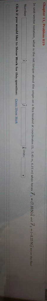 Solved Chapter 11, Problem 019 In unit-vector notation, what | Chegg.com