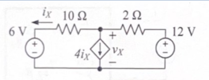 Solved Use superposition to find Vx. | Chegg.com