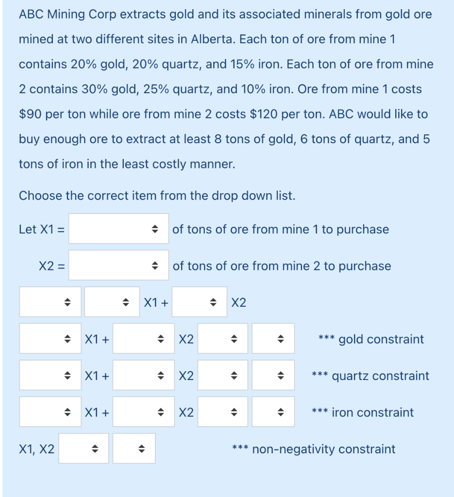 Solved ABC Mining Corp extracts gold and its associated | Chegg.com