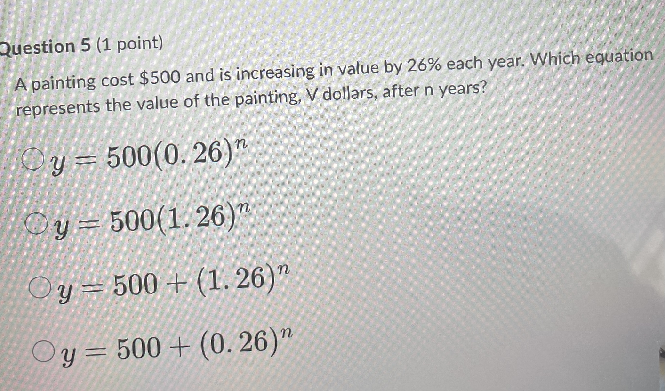 Solved \r\n\r\nQuestion 6 (1 point) Suppose a car that cost | Chegg.com