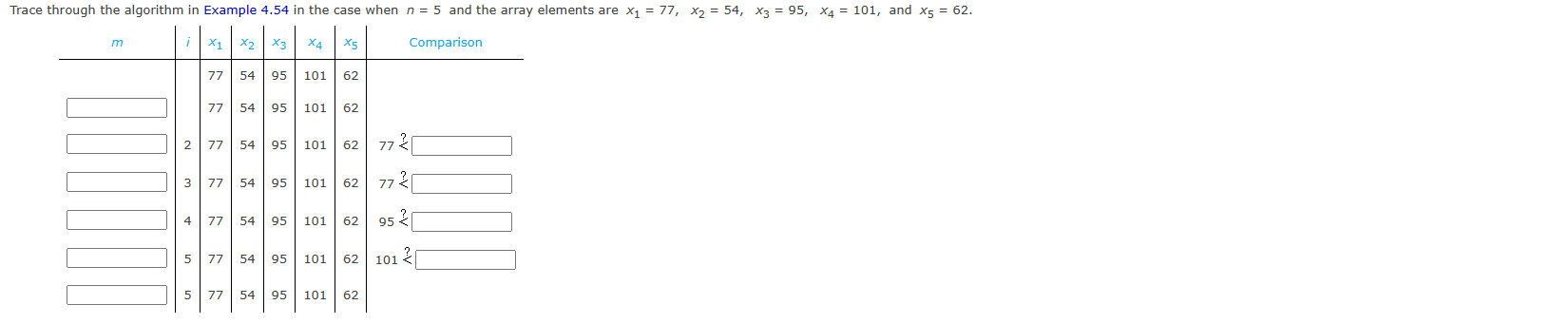 Solved Trace through the algorithm in Example 4.54 ﻿in the | Chegg.com