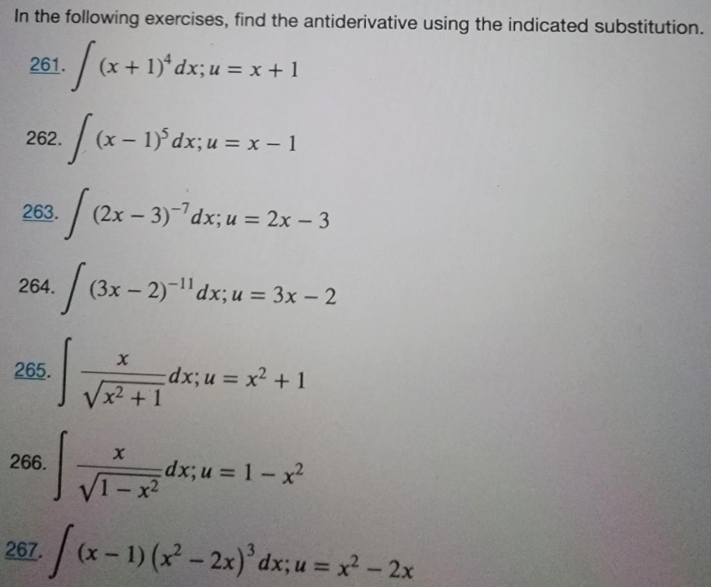 Solved In the following exercises, find the antiderivative | Chegg.com