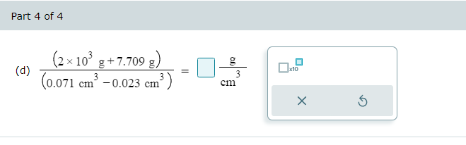 Solved (a) 7.5529 m+0.4 m+2.09 m=m Part 2 of 4 (b) 3.97 | Chegg.com