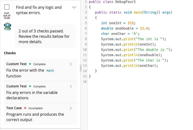 Solved The File Provided In The Code Editor To The Right Chegg
